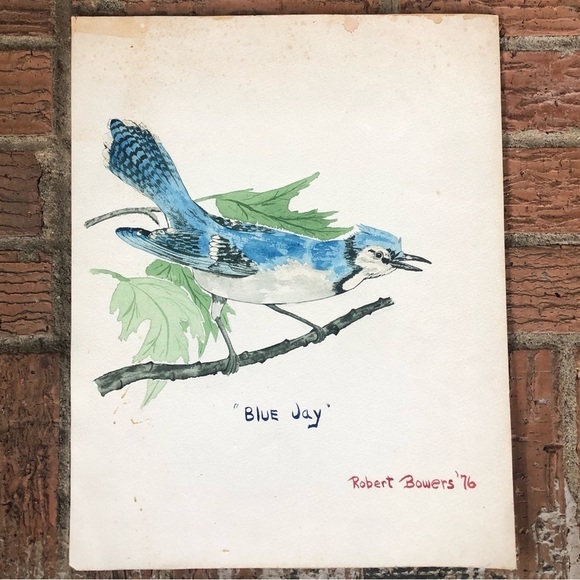 Robert Bowers | Art | Vintage 976 Robert Bowers Original Blue Jay ...